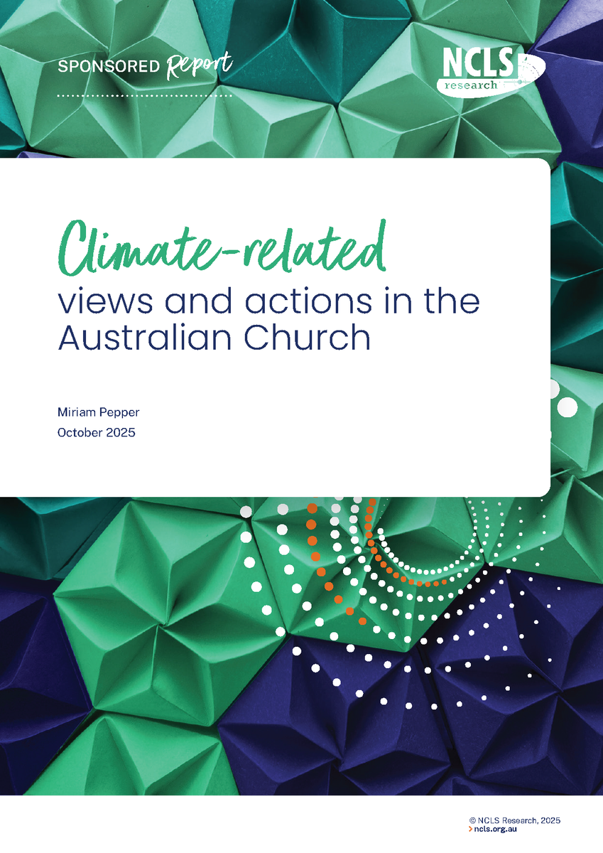 Climate-related views and actions in the Australian Church. – NCLS Research